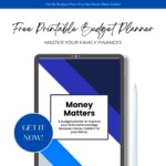Money Matters - A Free Printable Budget Planner To Master Your Family ...