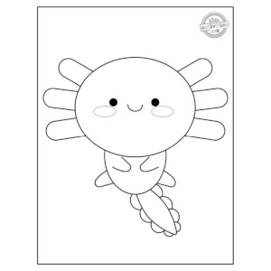 Cute Free Printable Axolotl Coloring Page | Kids Activities Blog