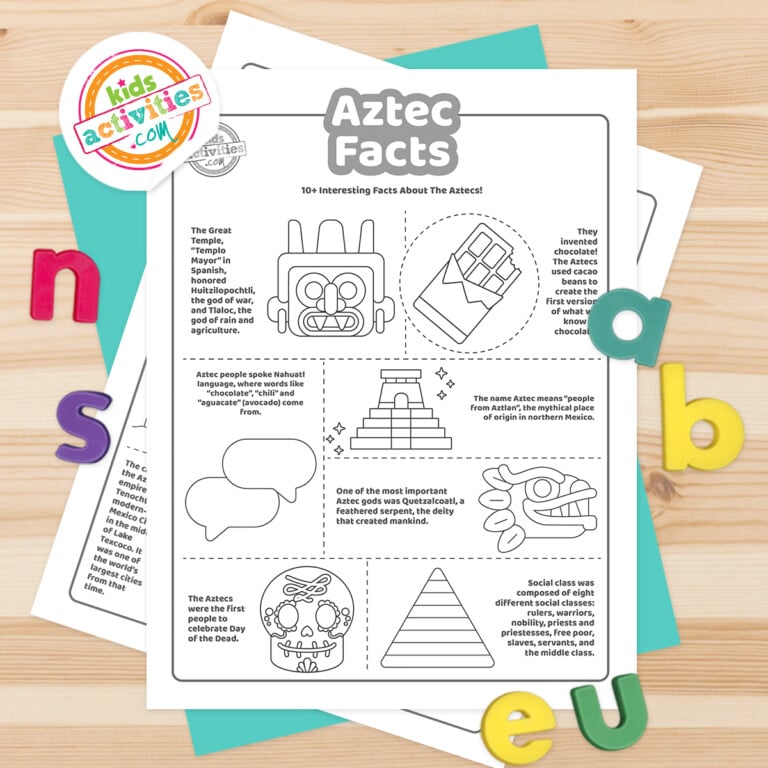 Cool Aztec Facts For Kids: Print & Learn | Kids Activities Blog