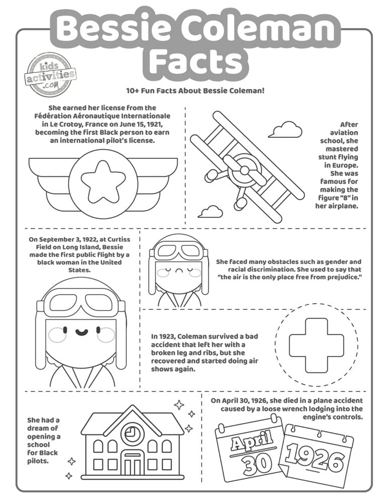 12 Fascinating Bessie Coleman Facts for Kids | Kids Activities Blog