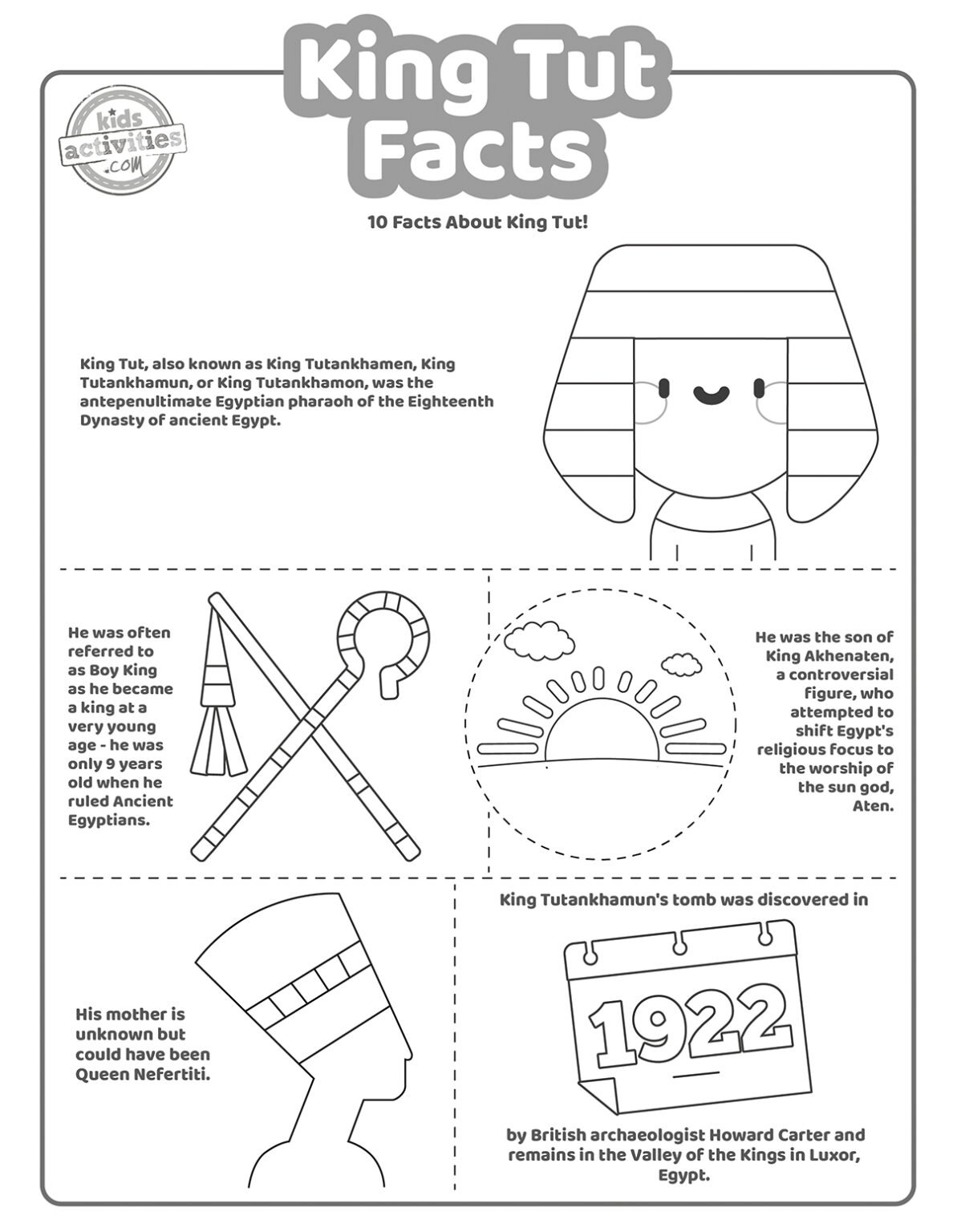 10 Interesting King Tut Facts For Kids | Kids Activities Blog