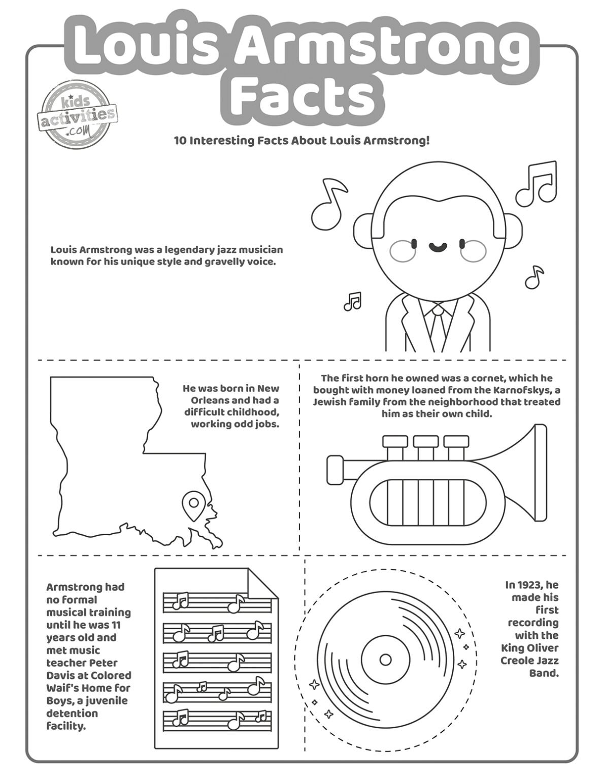 10 Louis Armstrong Facts For Little Music Lovers | Kids Activities Blog