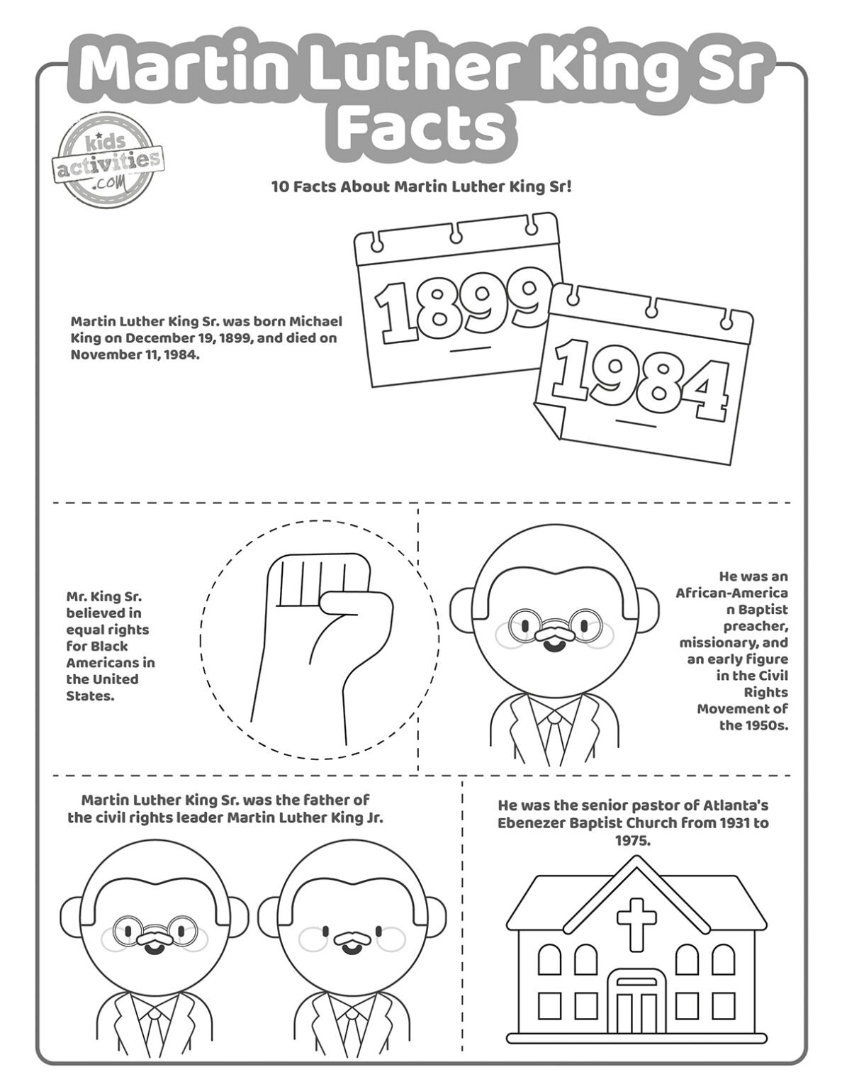 Interesting Martin Luther King Sr Facts For History Fans | Kids ...