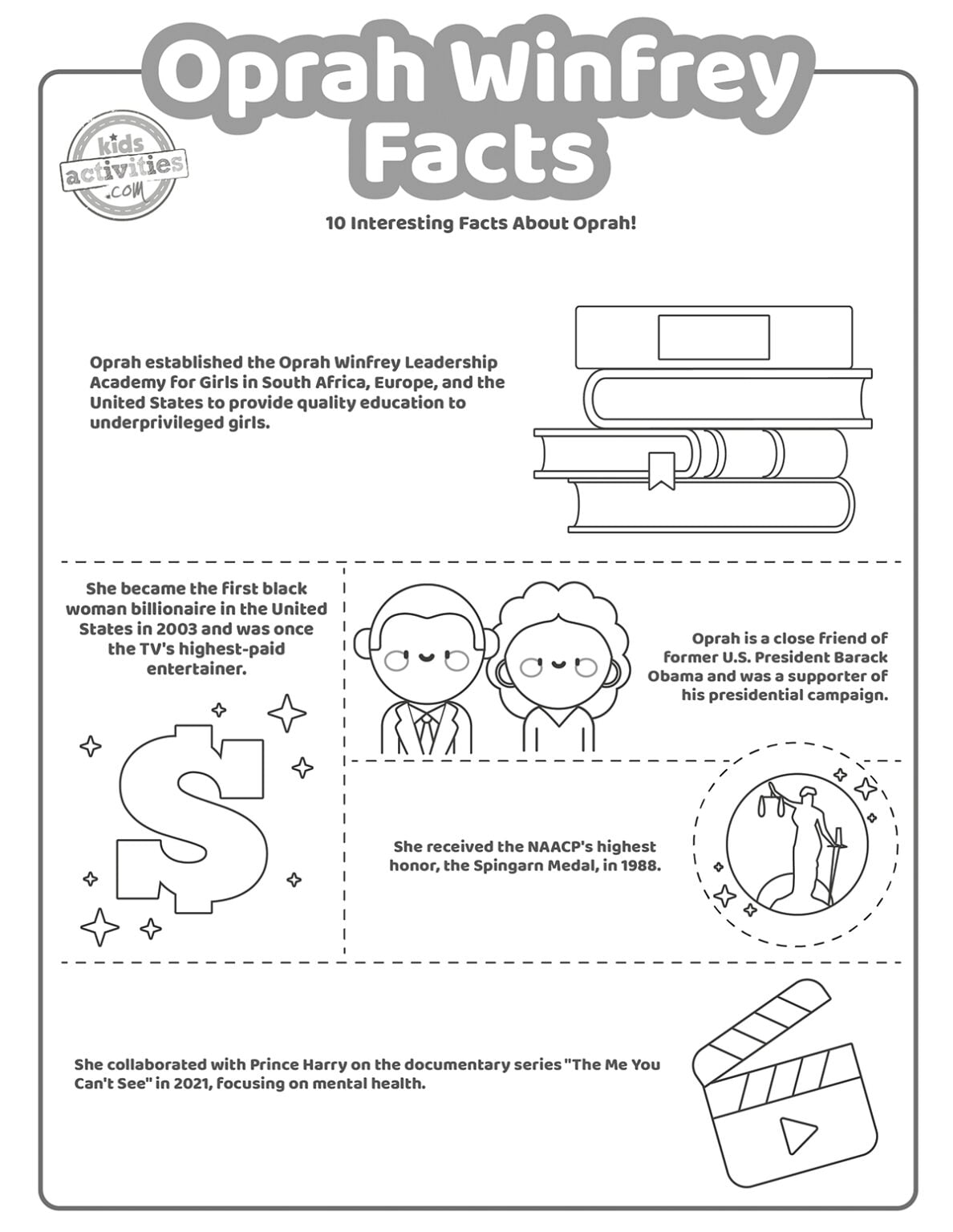 10 Awesome Oprah Winfrey Facts for Kids! | Kids Activities Blog