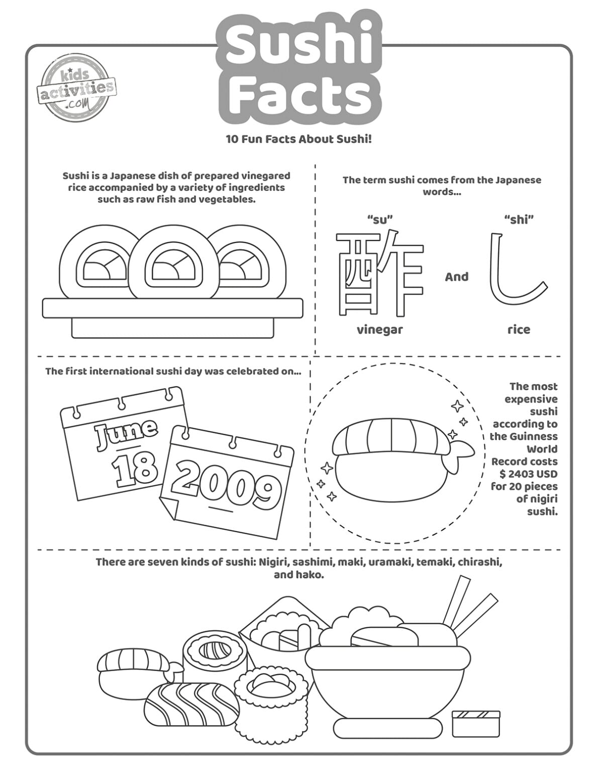 10+ Interesting Sushi Facts | Kids Activities Blog