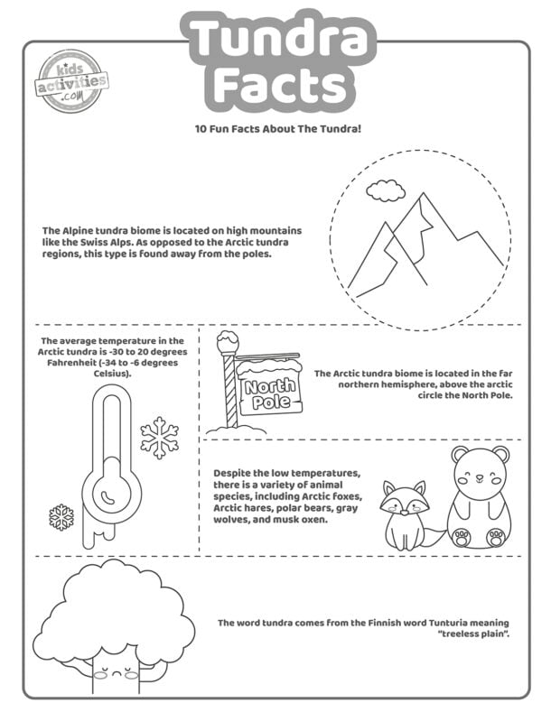 Printable Tundra Facts For Kids | Kids Activities Blog