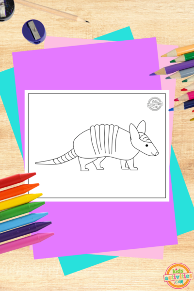 Super Cute Free Printable Armadillo Coloring Pages | Kids Activities Blog