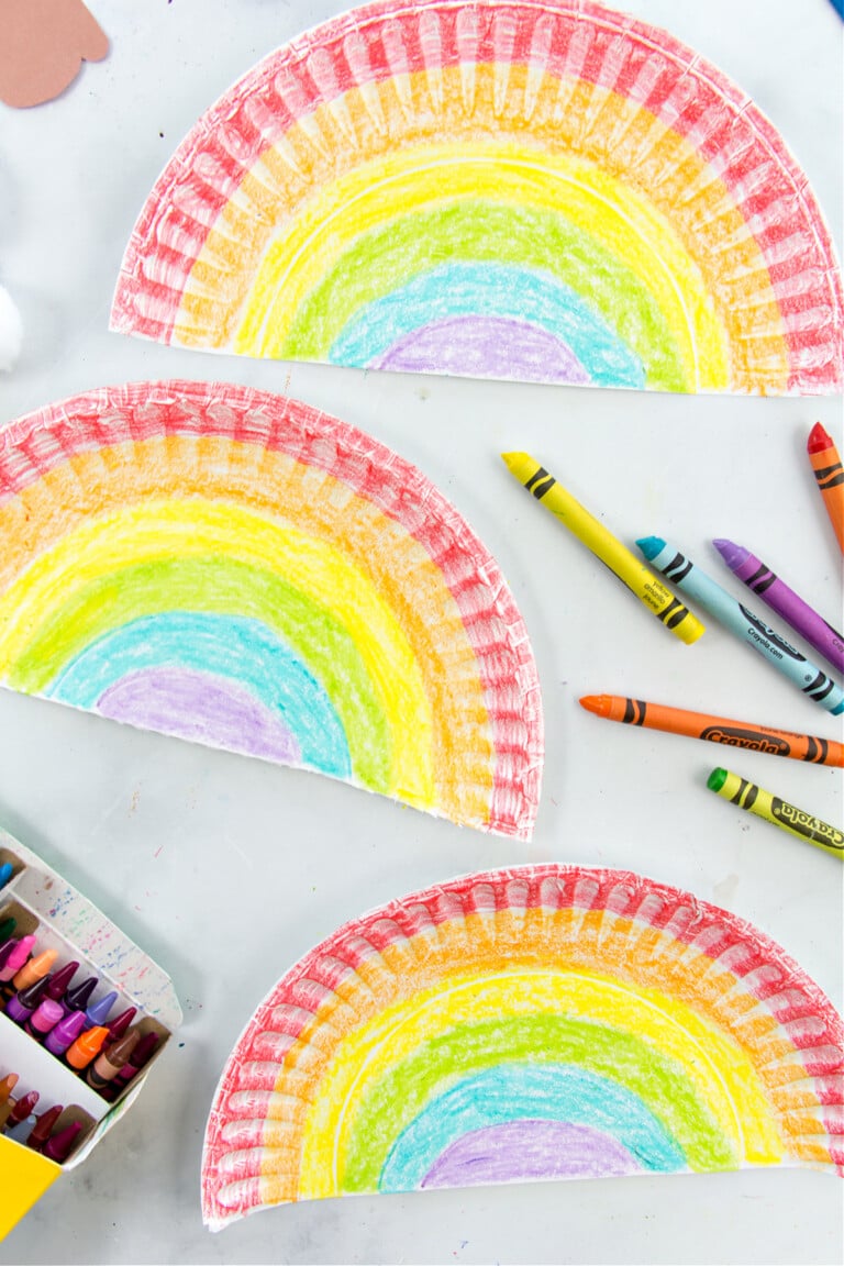 A Colorful Paper Plate Rainbow Craft • Kids Activities Blog
