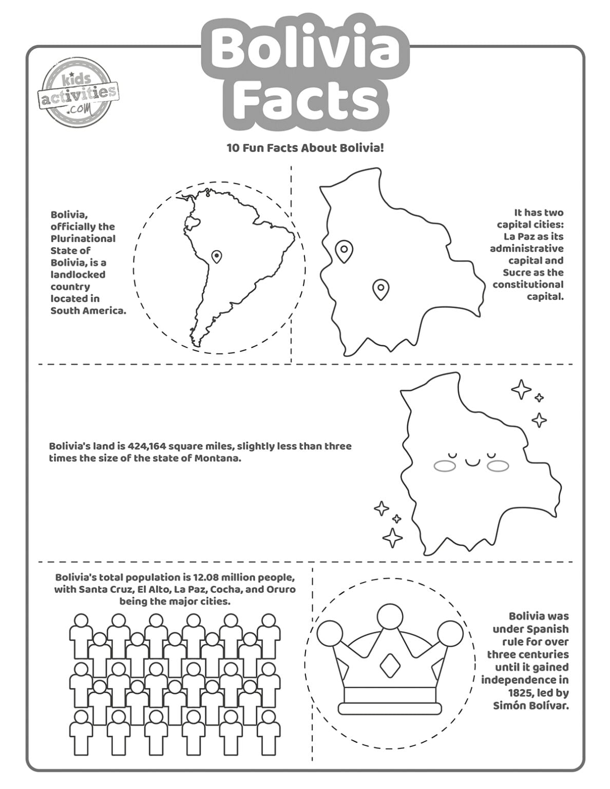 Interesting Bolivia Facts for Kids w/ Worksheet Kids Activities Blog