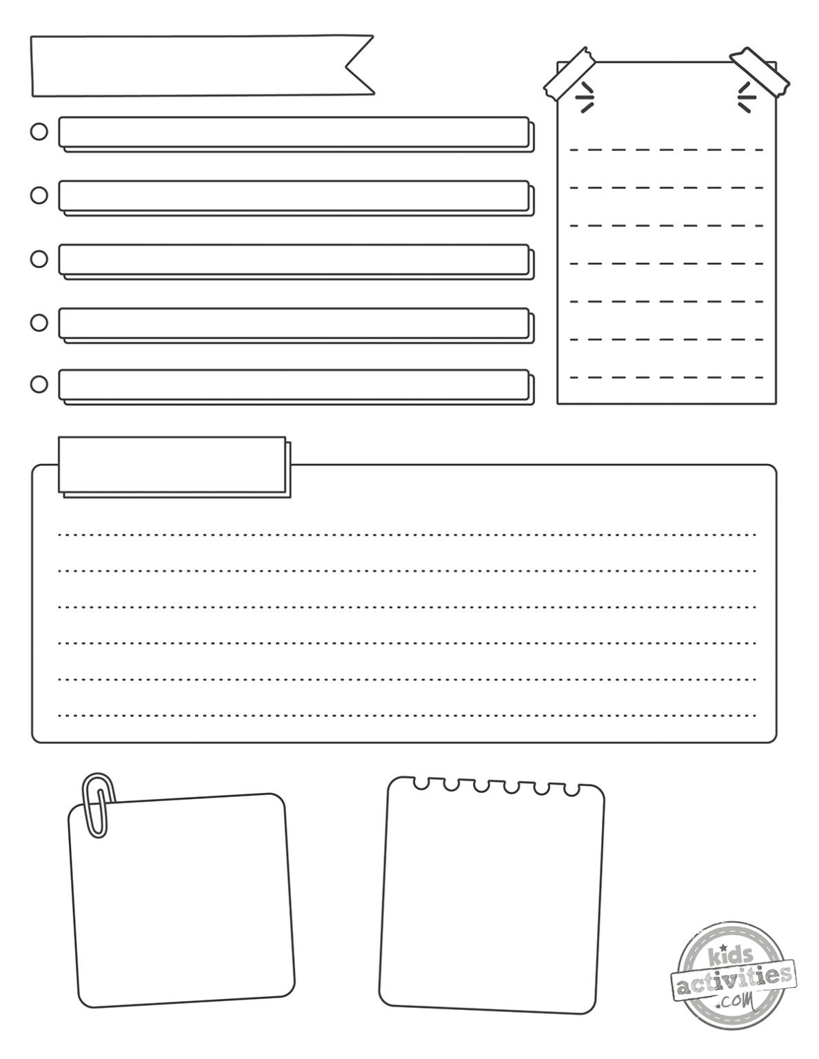 Bullet Journal Printable | Kids Activities Blog