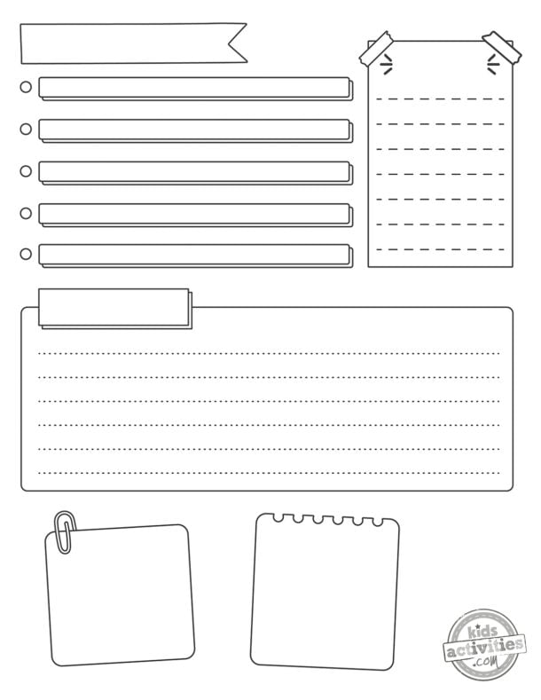 Bullet Journal Printable | Kids Activities Blog
