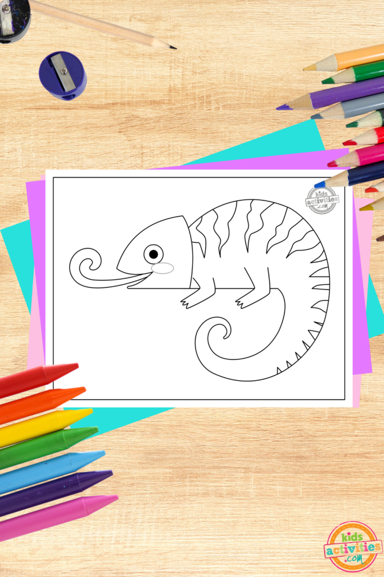 Cute Printable Chameleon Coloring Pages | Kids Activities Blog