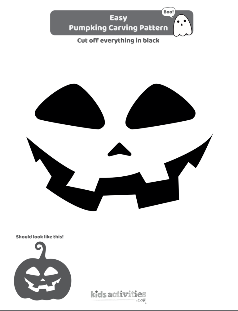 12 Free Pumpkin Stencils for Halloween -Kids Activities Blog
