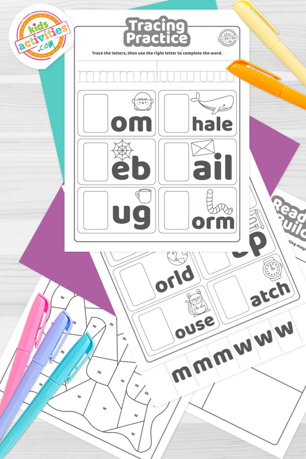 m and w Letter Reversal Worksheets – ParentingBest.com