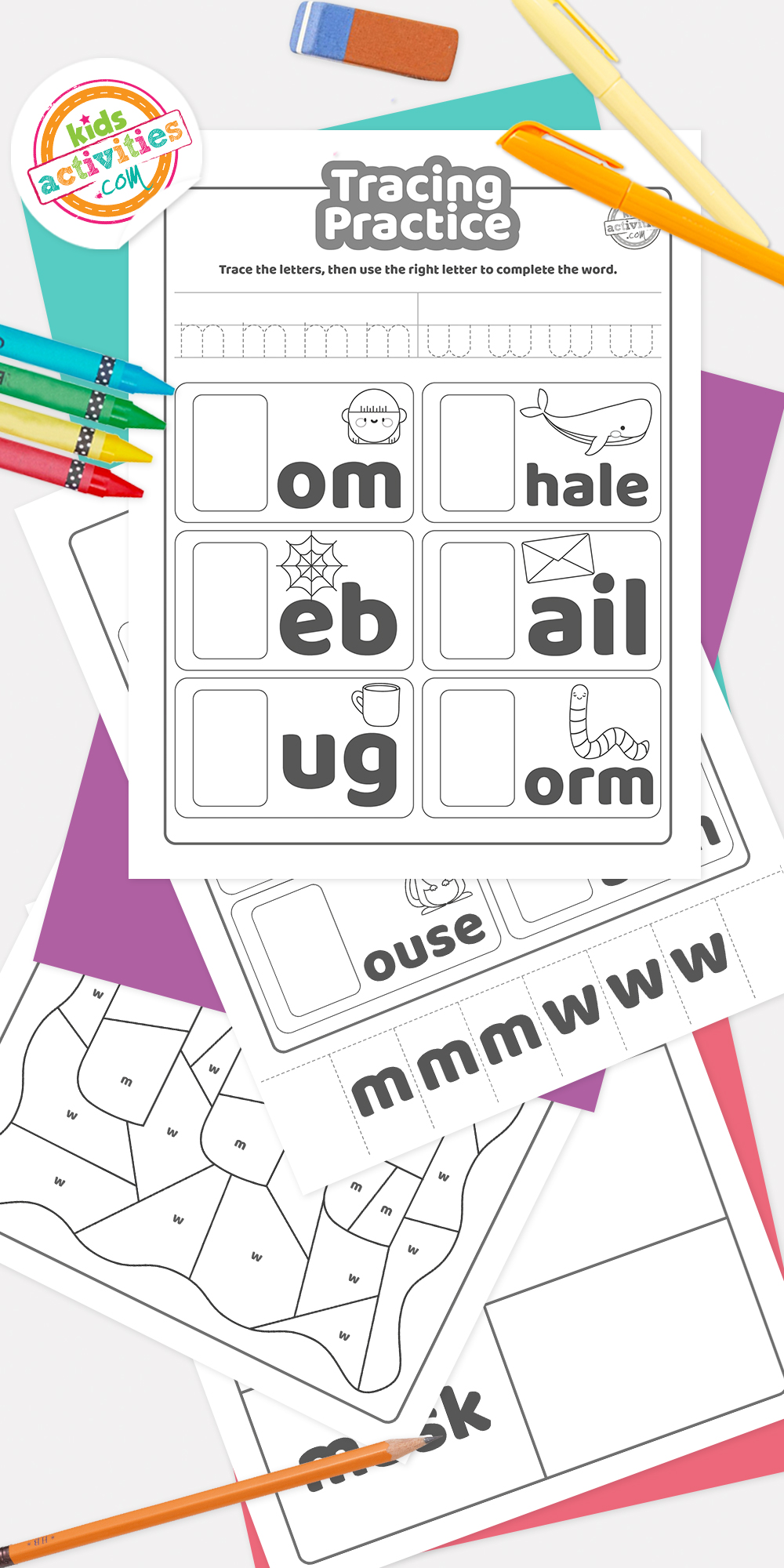 m and w Letter Reversal Worksheets – ParentingBest.com