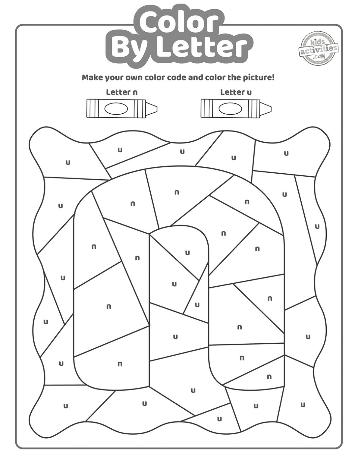 n and u Letter Reversal Practice Worksheets for Kids | Kids Activities Blog