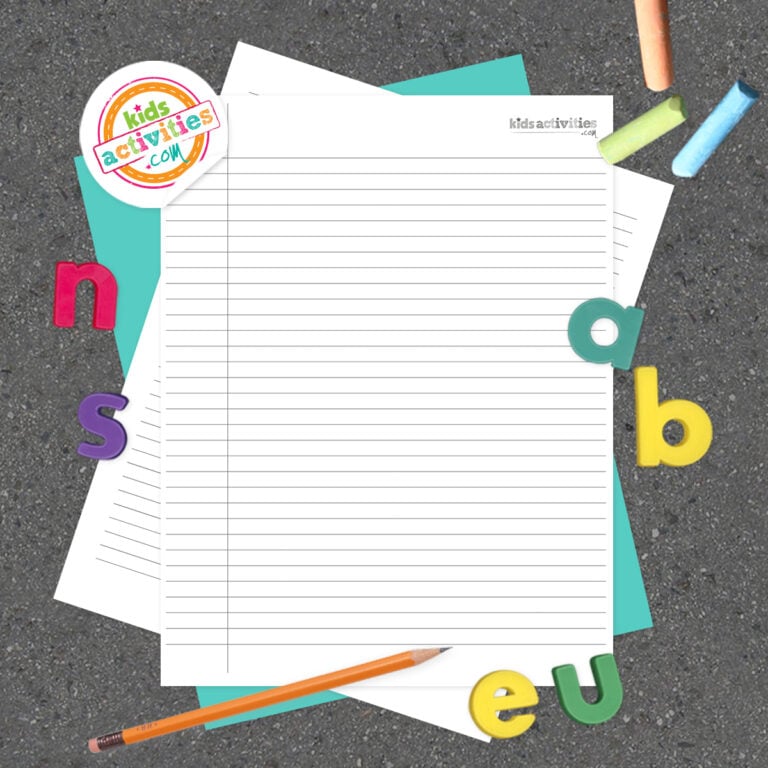 Lined Paper Printable | Kids Activities Blog