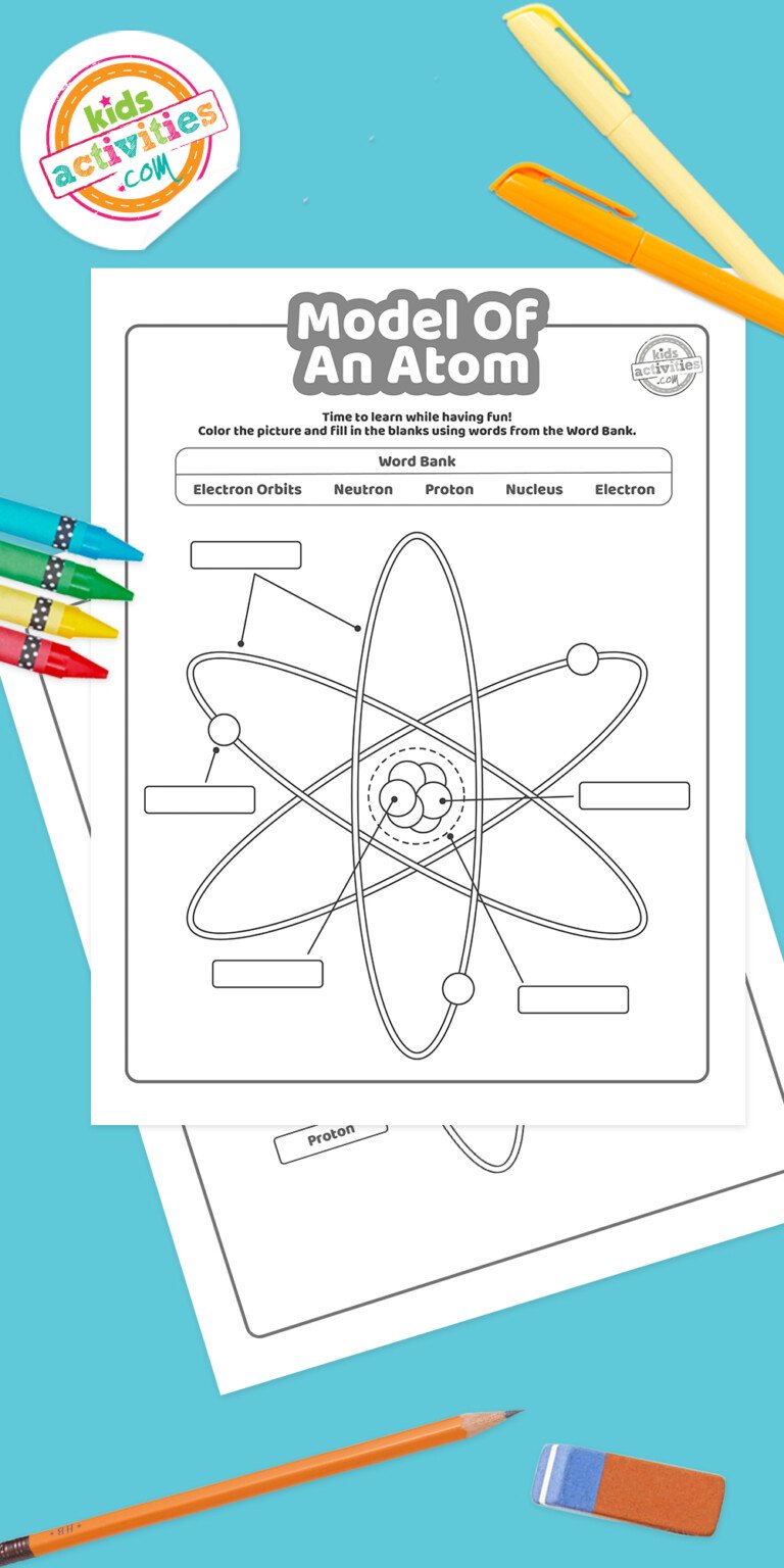 What is an Atom? Science Worksheets for Kids | Kids Activities Blog