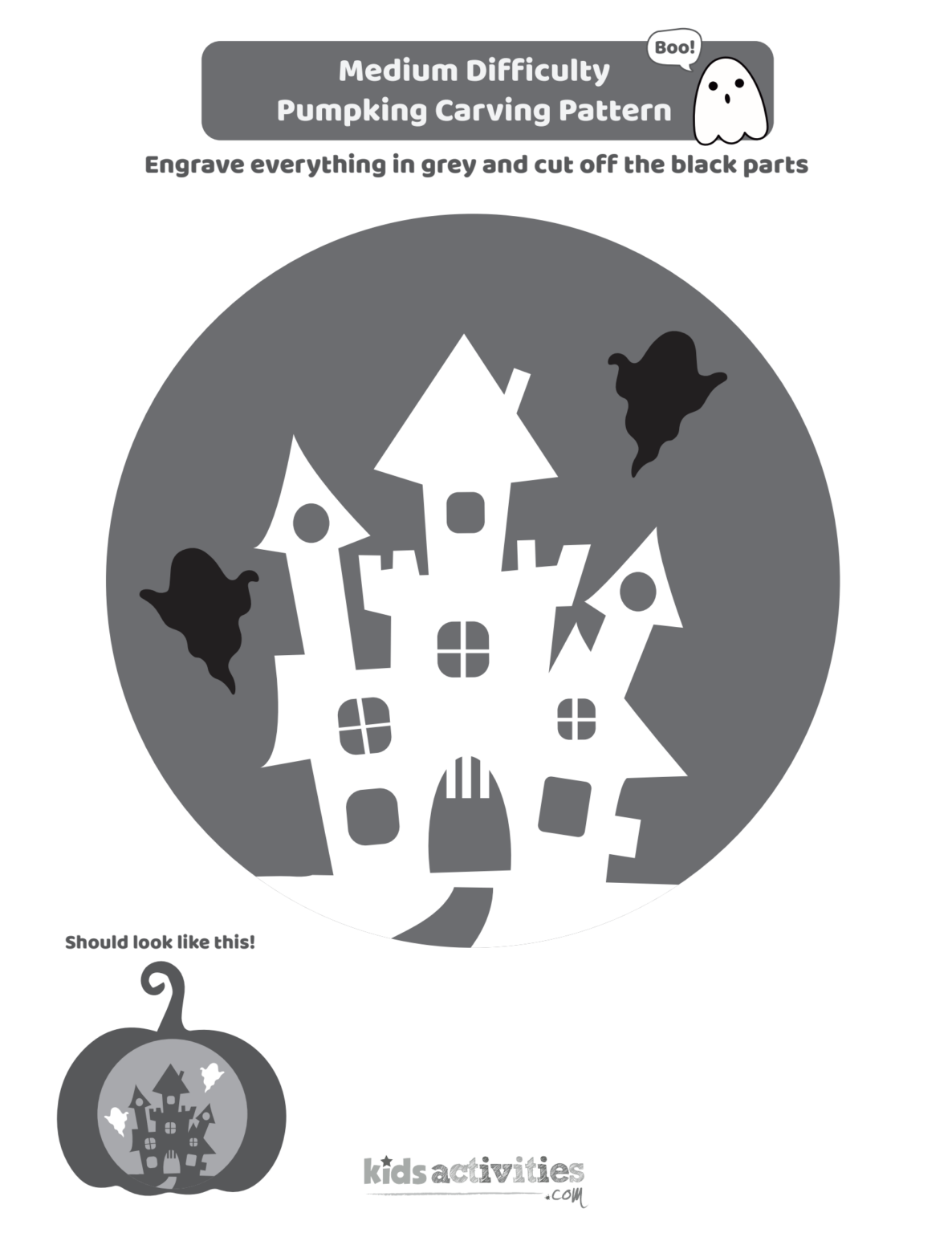 12 Free Pumpkin Stencils for Halloween -Kids Activities Blog