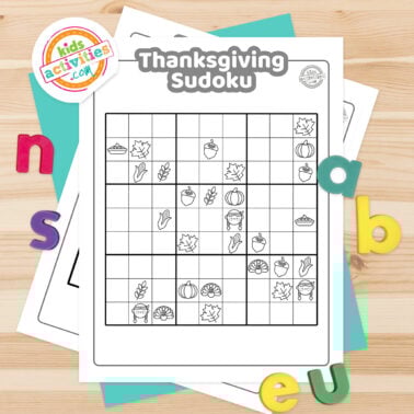Printable Thanksgiving Sudoku Puzzles for Kids | Kids Activities Blog