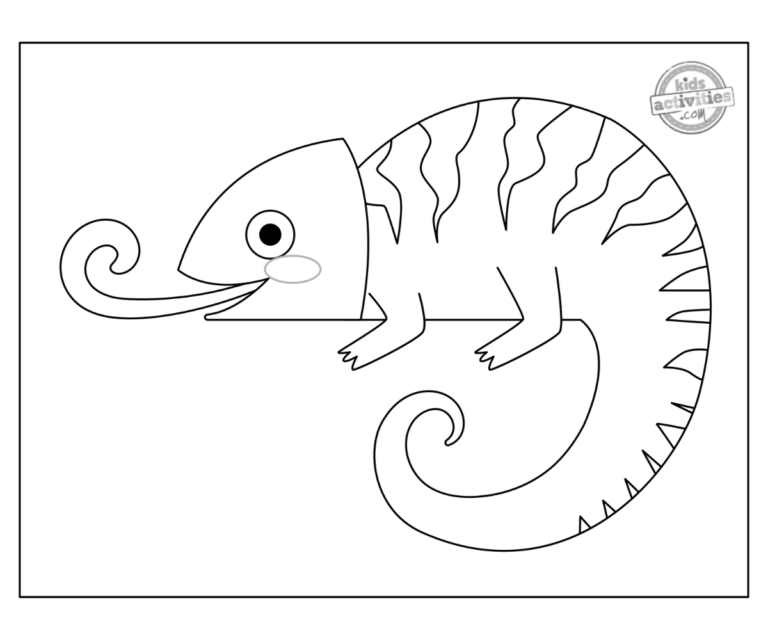 Cute Printable Chameleon Coloring Pages | Kids Activities Blog
