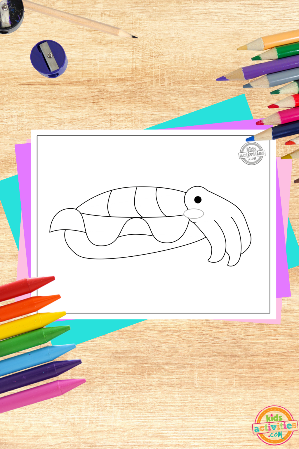 Unique Printable Cuttlefish Coloring Page For Kids | Kids Activities Blog
