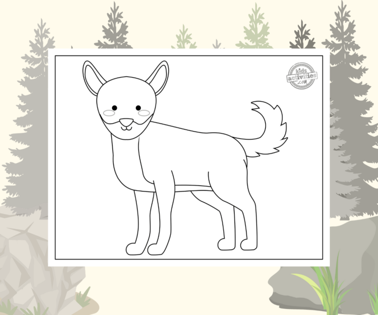 Super Cute Dingo Coloring Page For Kids | Kids Activities Blog