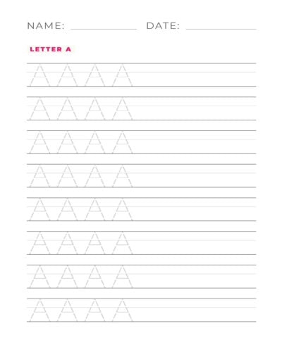 Alphabet Tracing Worksheets for Beginning Writers | Kids Activities Blog