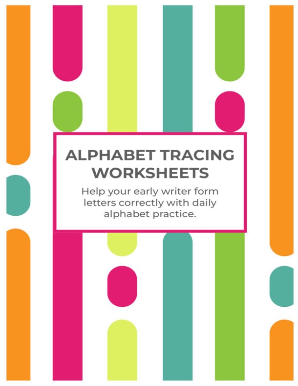 Free Alphabet Tracing Worksheets for Early Writers | Kids Activities Blog