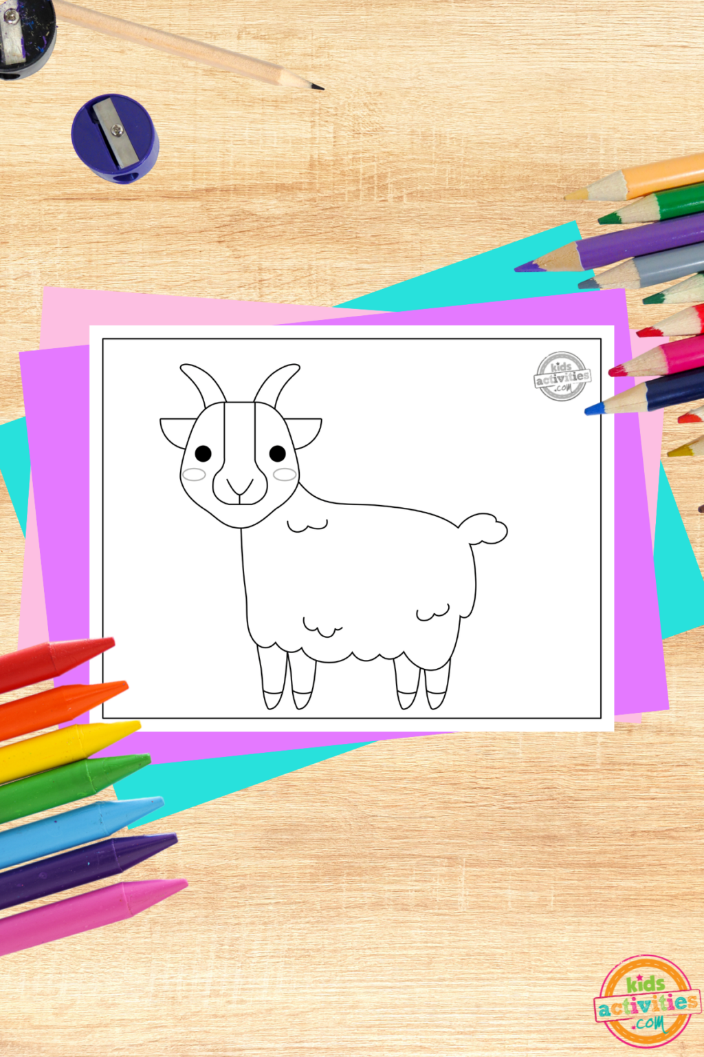 Great Fainting Goat Coloring Page For Kids | Kids Activities Blog