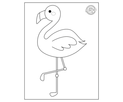 Adorably Cute Flamingo Coloring Page For Kids | Kids Activities Blog