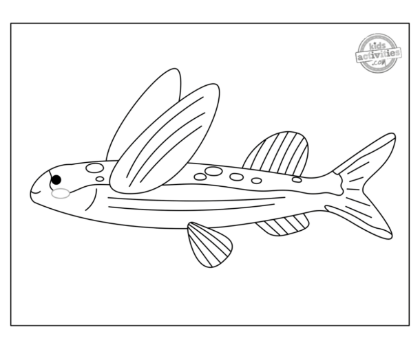 Free Printable Flying Fish Coloring Page For Kids | Kids Activities Blog