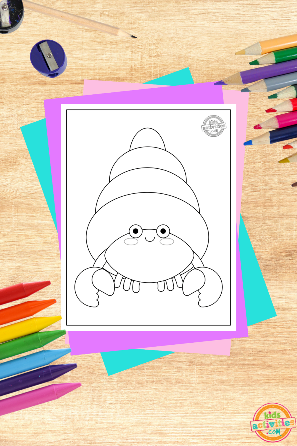 Free Printable Hermit Crab Coloring Page For Kids | Kids Activities Blog