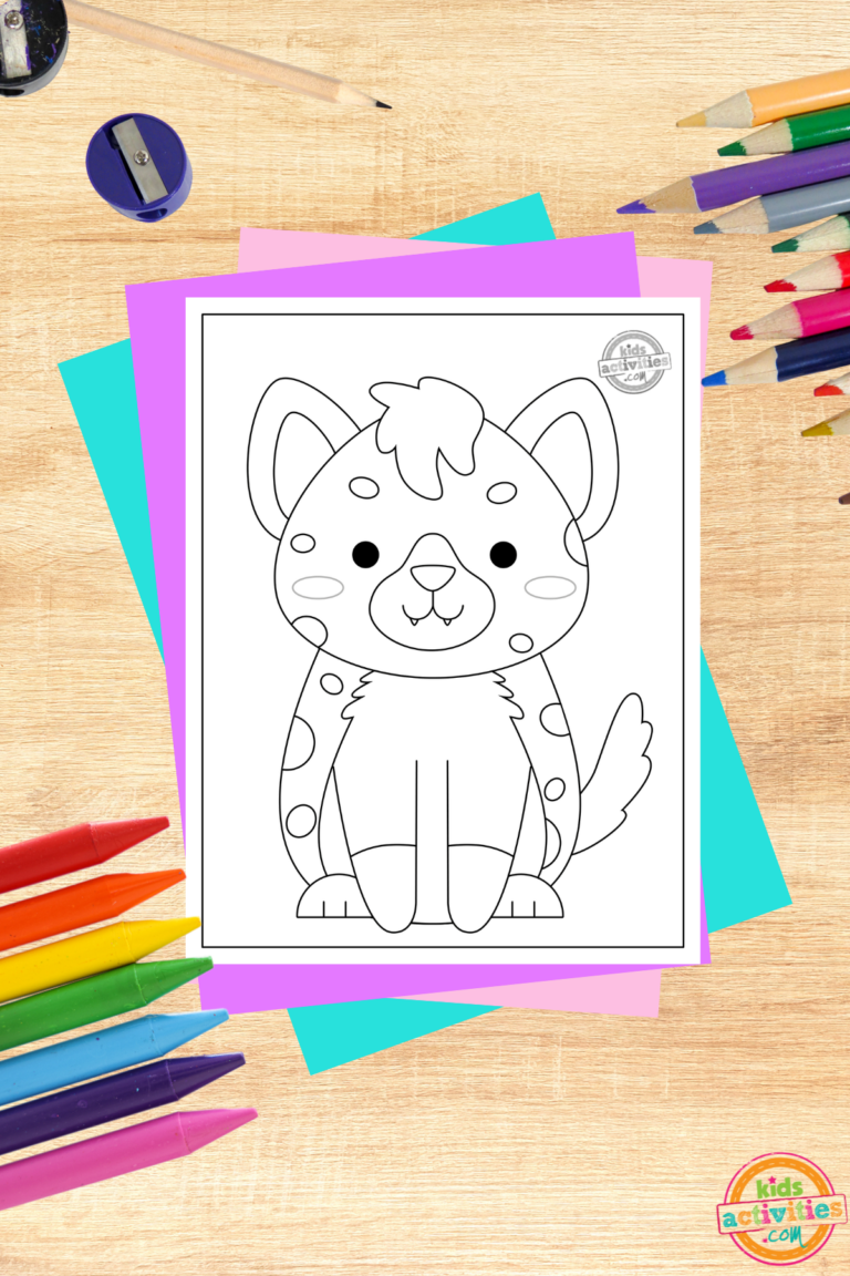 Fun and Cute Hyena Coloring Page | Kids Activities Blog