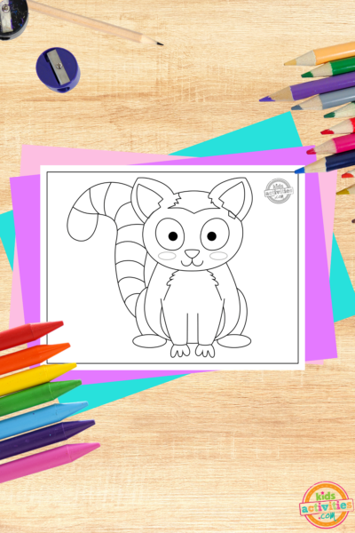 Unique Indri Coloring Page For Kids | Kids Activities Blog