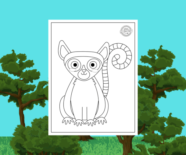 Cute Printable Lemur Coloring Page | Kids Activities Blog