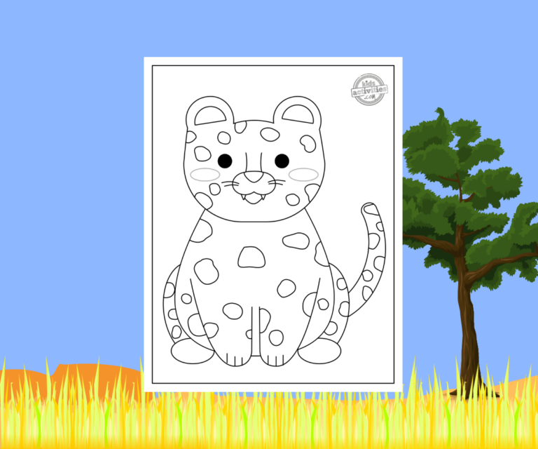 Lovely Leopard Coloring Page For Kids | Kids Activities Blog