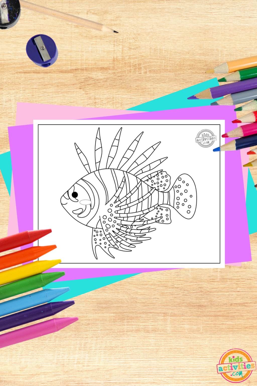 Free Printable Lionfish Coloring Page | Kids Activities Blog