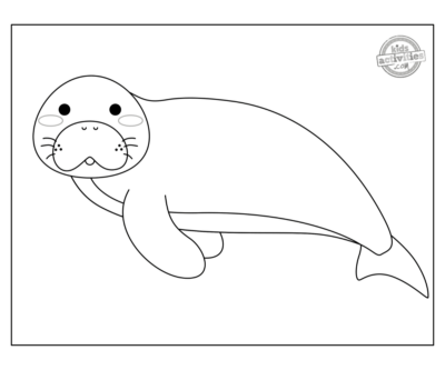 Printable Manatee Coloring Page | Kids Activities Blog