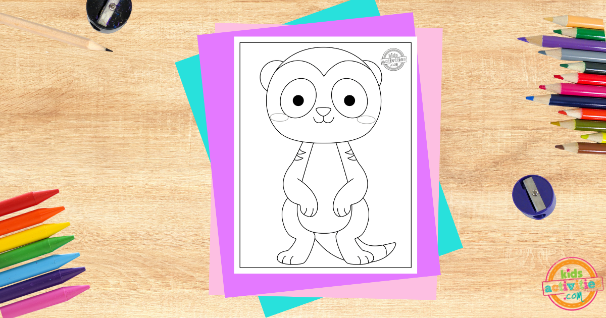 Cute Meerkat Coloring Page For Kids | Kids Activities Blog
