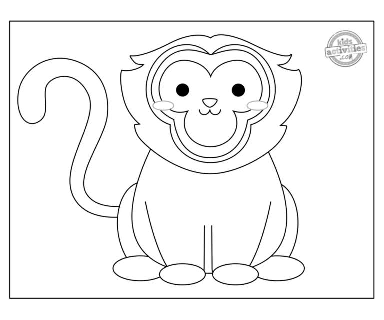 Precious Gibbon Coloring Page | Kids Activities Blog