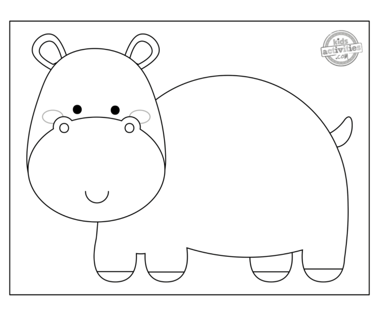 Happy Hippopotamus Coloring Pages For Kids | Kids Activities Blog