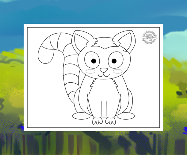 Unique Indri Coloring Page For Kids | Kids Activities Blog