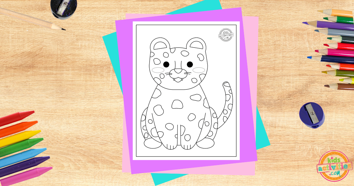 Lovely Leopard Coloring Page For Kids | Kids Activities Blog