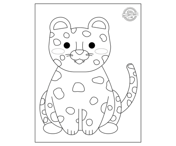Lovely Leopard Coloring Page For Kids | Kids Activities Blog