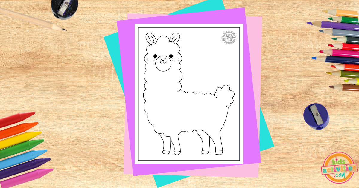 Adorable Printable Llama Coloring Page | Kids Activities Blog