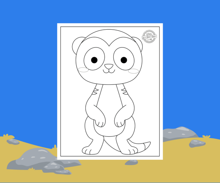 Cute Meerkat Coloring Page For Kids | Kids Activities Blog
