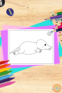 Adorable Printable Mole Coloring Page | Kids Activities Blog