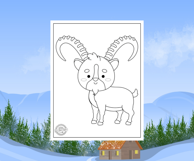 Printable Ibex Coloring Page | Kids Activities Blog