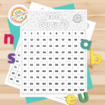 100 Square Printable - Free Resources Kids Activities Blog